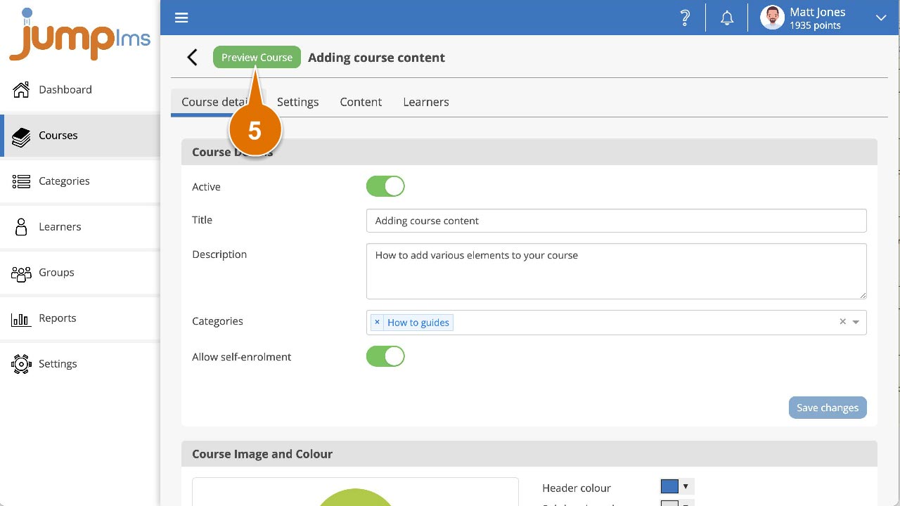 How to preview a course element | JumpLMS